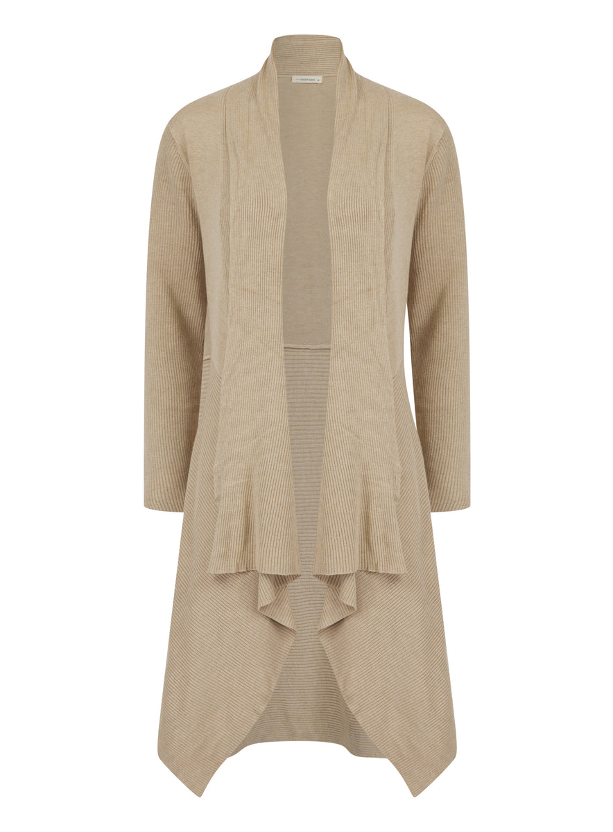 Ex Marfinno Ladies Long Edge To Edge Waterfall Knit Cardigan ...