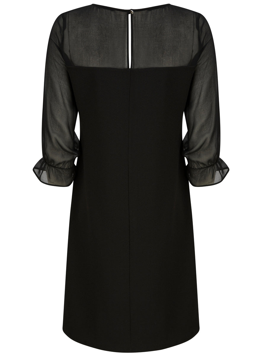 Ex Chainstore Sheer Shoulder & Arm Occasion Dress– Yourstyleoutlet